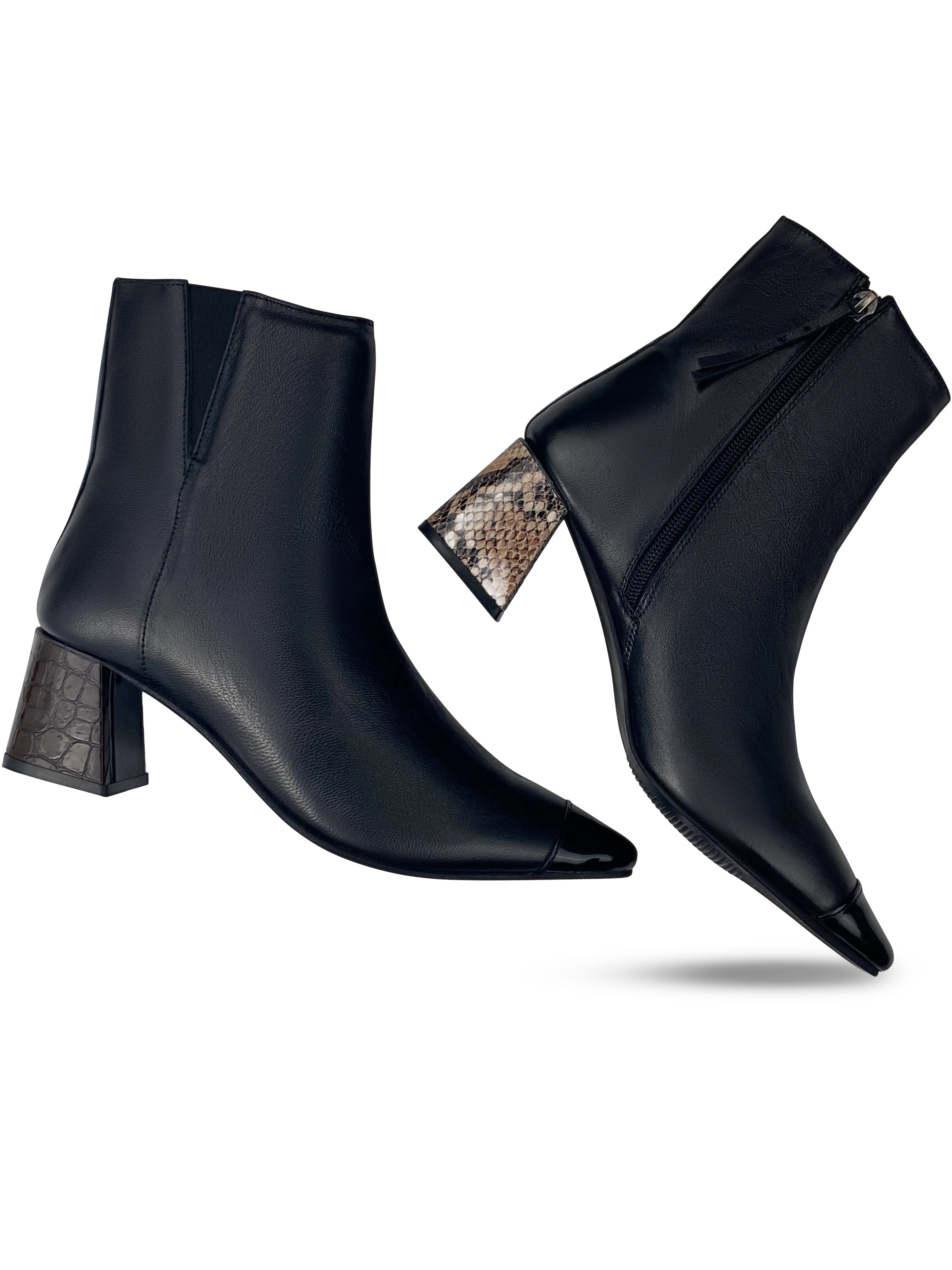 Swap Heel Bootie- Like 3 Pairs of Boots in 1- Convertible Heel Covers ...