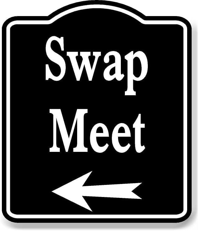 Swap Meet Left Arrow BLACK Aluminum Composite Sign, 8.5"x10" - Walmart.com
