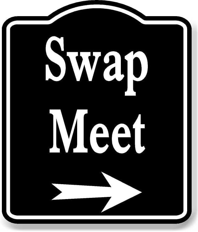 Swap Meet Right Arrow BLACK Aluminum Composite Sign, 20"x24" - Walmart.com