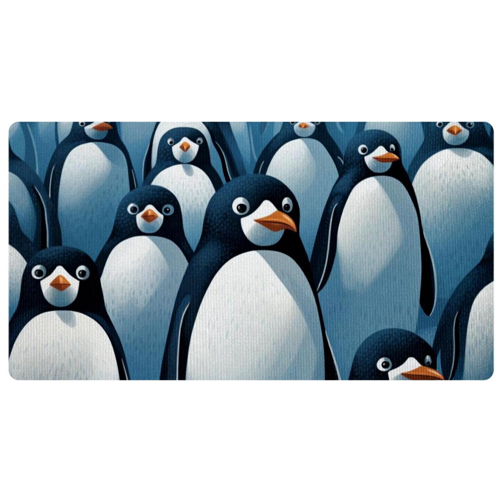 Swarms of Penguins Deluxe Kitchen Mats for Floor - Anti Fatigue, Large ...