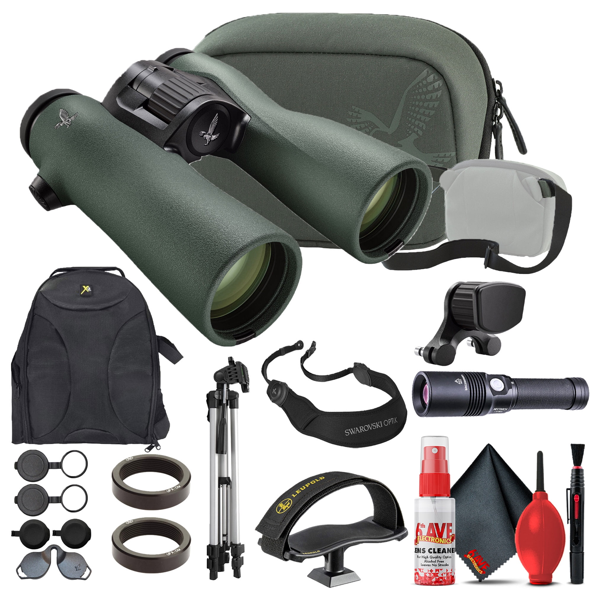 Swarovski 10x42 NL Pure Binoculars + Forehead Rest for NL Binoculars ...