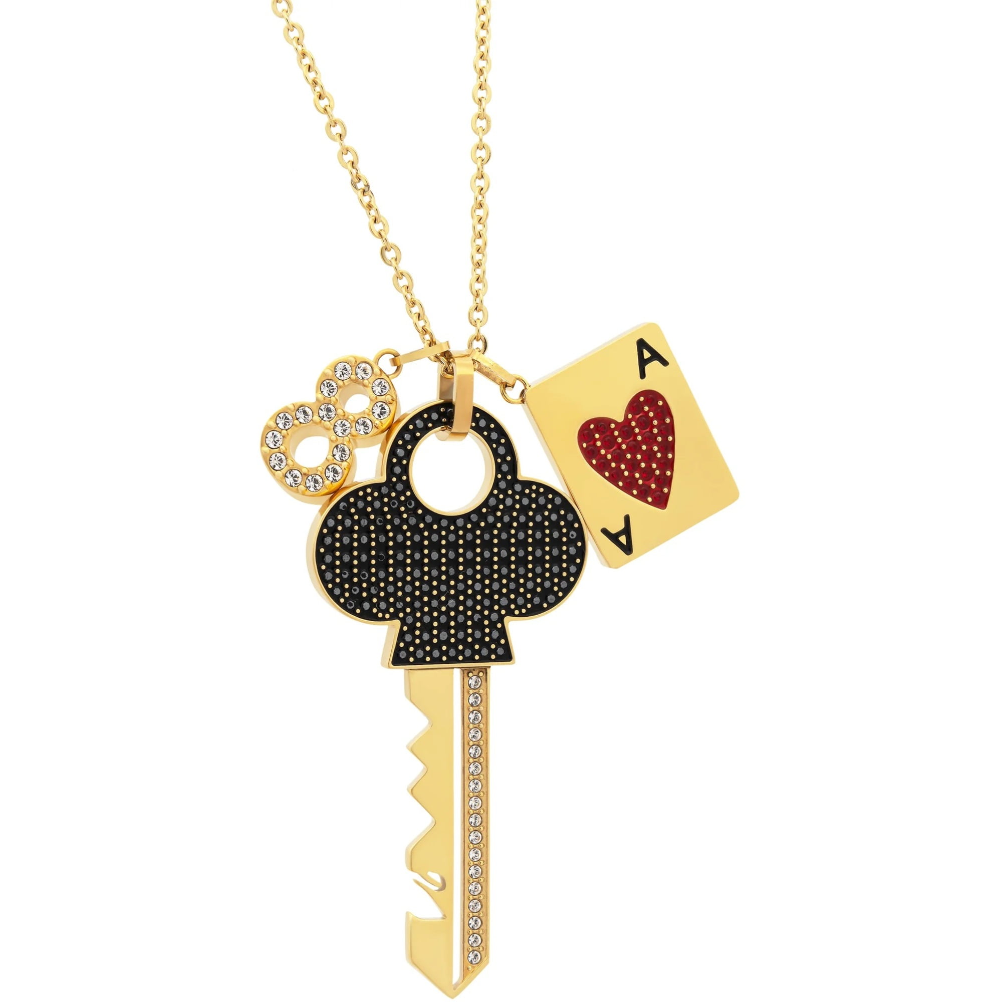 Swarovski 5455025 Women's Optimal Crystal Key Pendant Necklace ...
