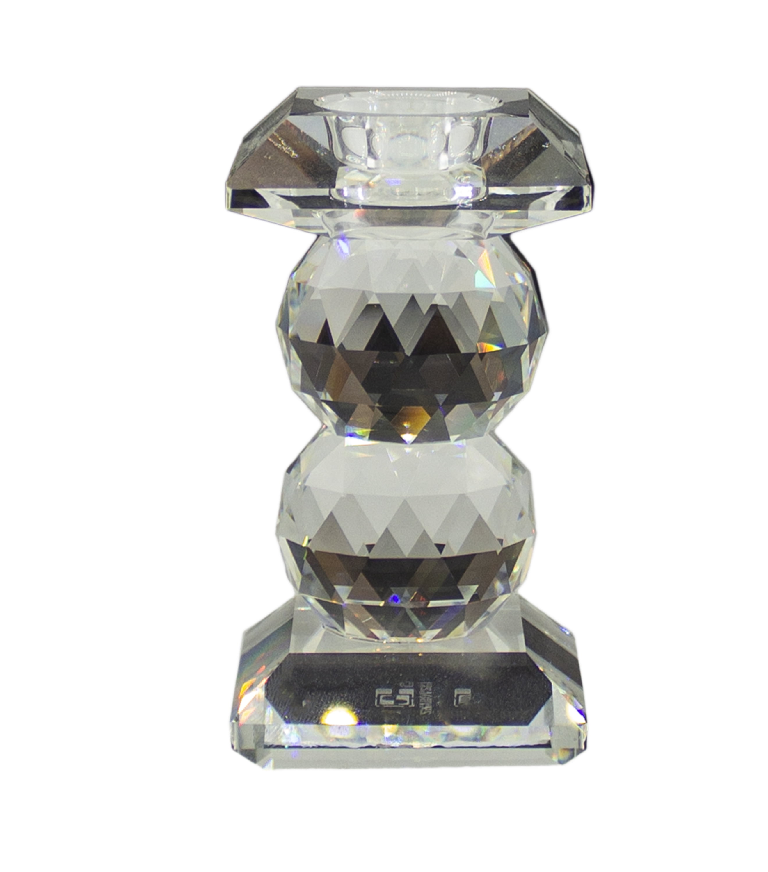 Swarovski Crystal: 010077 Candle Holder US Version | Faceted Crystal ...