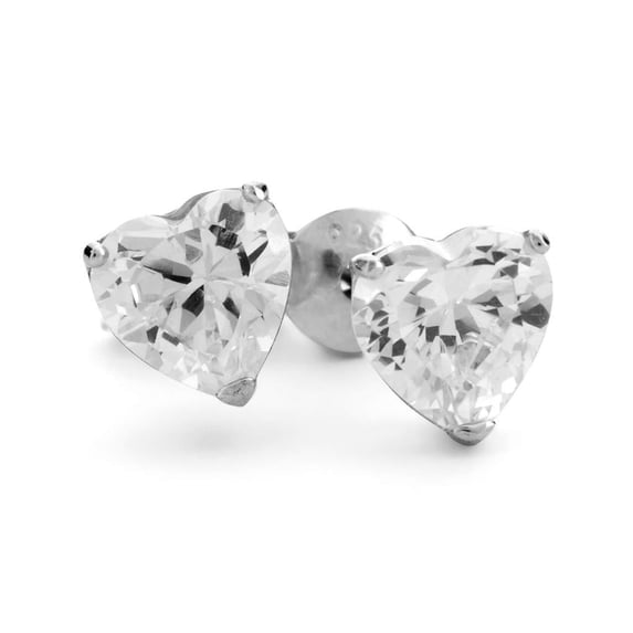 Crystal Heart Stud Earrings - Walmart.com
