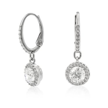 Swarovski Lifelong Heart Crystal Drop Earrings, Sparkly White, Rose ...