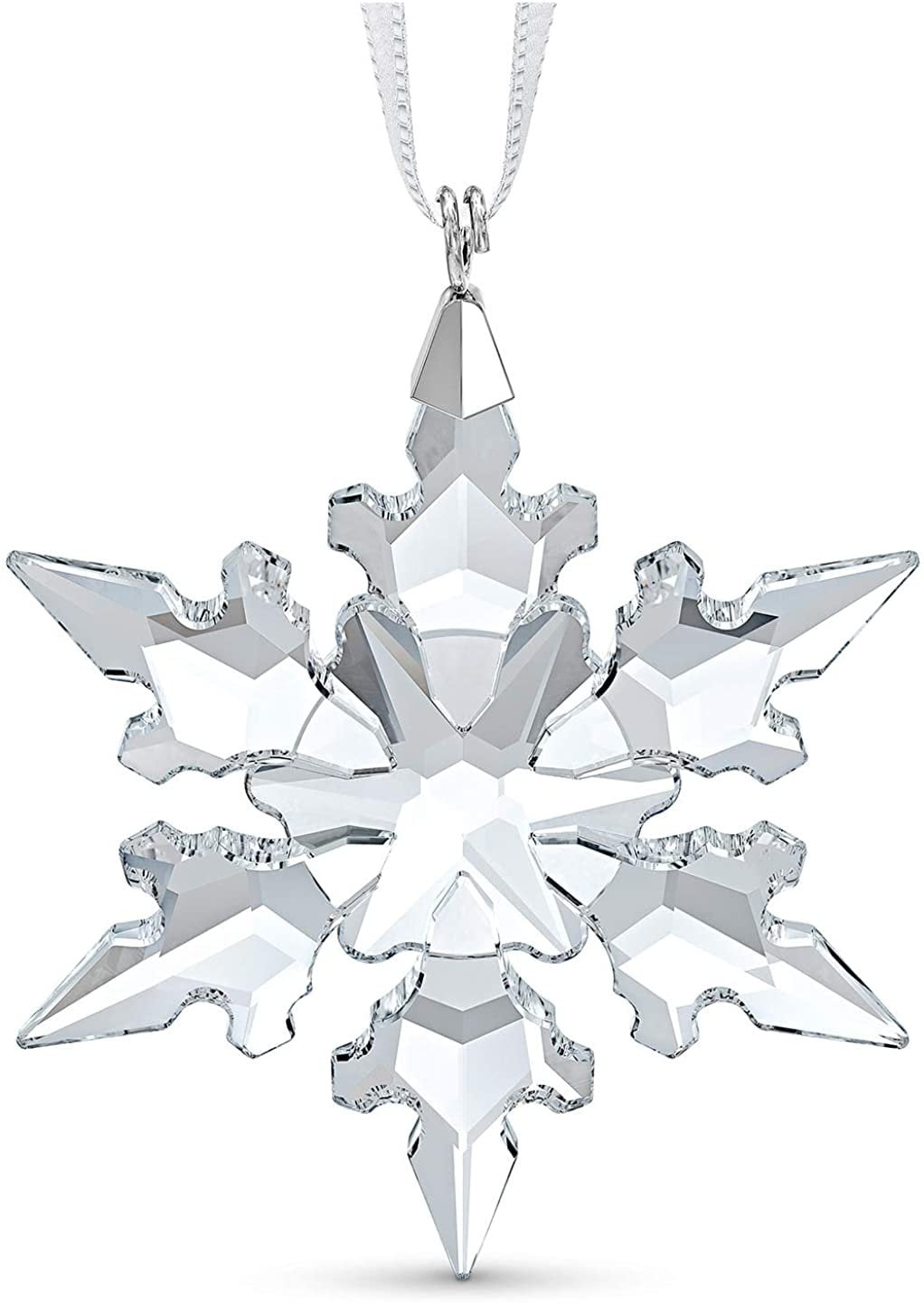 Swarovski Little Snowflake Ornament, White Crystal, 110 Facets, 1 7/8 x ...