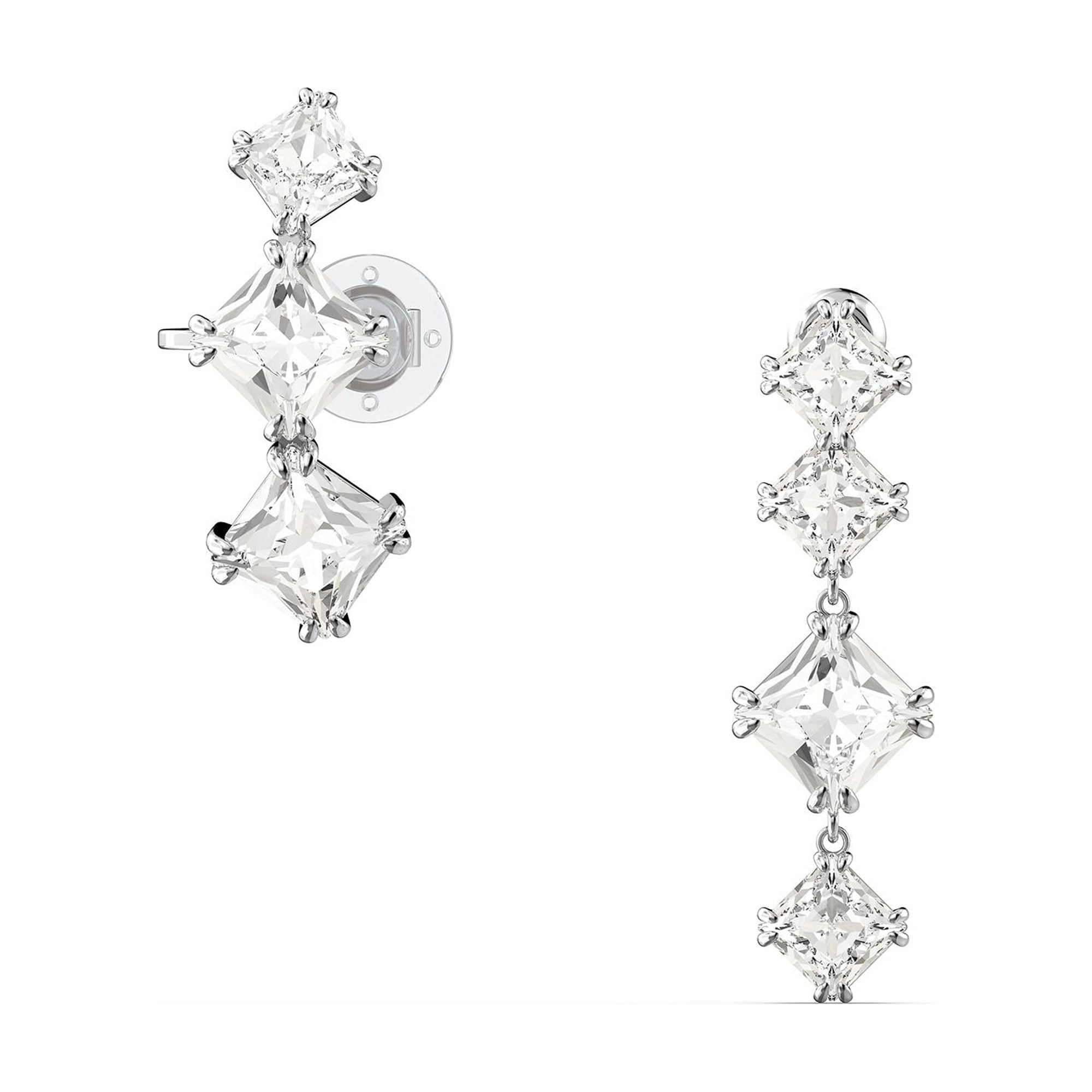 Swarovski Millenia Ear Cuff Single Asymmetrical Set (2) White Rhodium ...