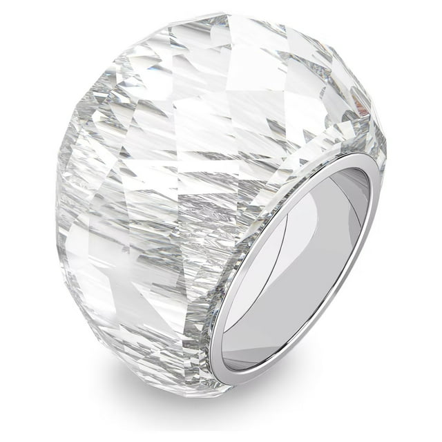 Swarovski Nirvana ring Silver tone, Stainless steel, Small/52/6 ...