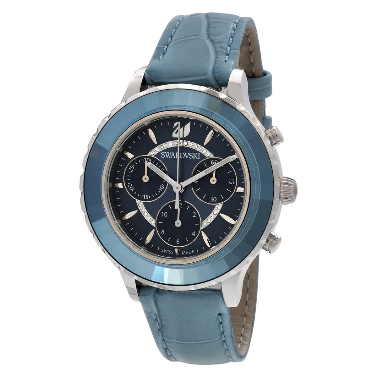 Swarovski Octea Lux Chrono Chronograph Quartz Blue Dial Ladies Watch ...