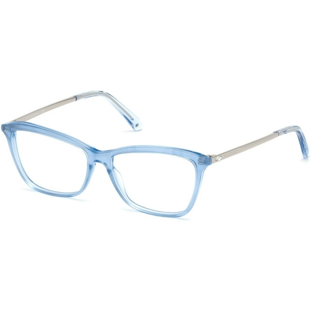 Swarovski Women's Light Blue Square Frame Eyeglasses, SK5314 086 Full ...