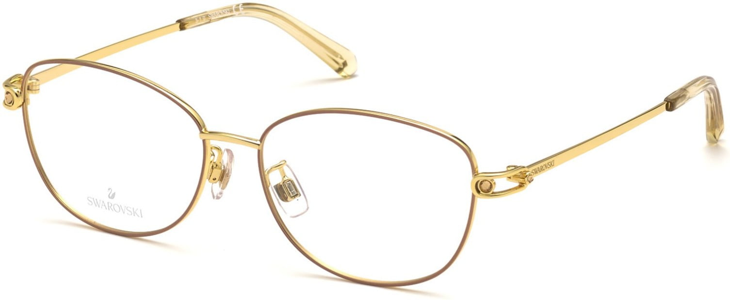 Swarovski SK5403-D 030 Women's Shiny Deep Gold Frame Eyeglasses ...