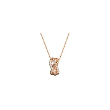 Swarovski Stone Rose Gold Plated Necklace - Walmart.com