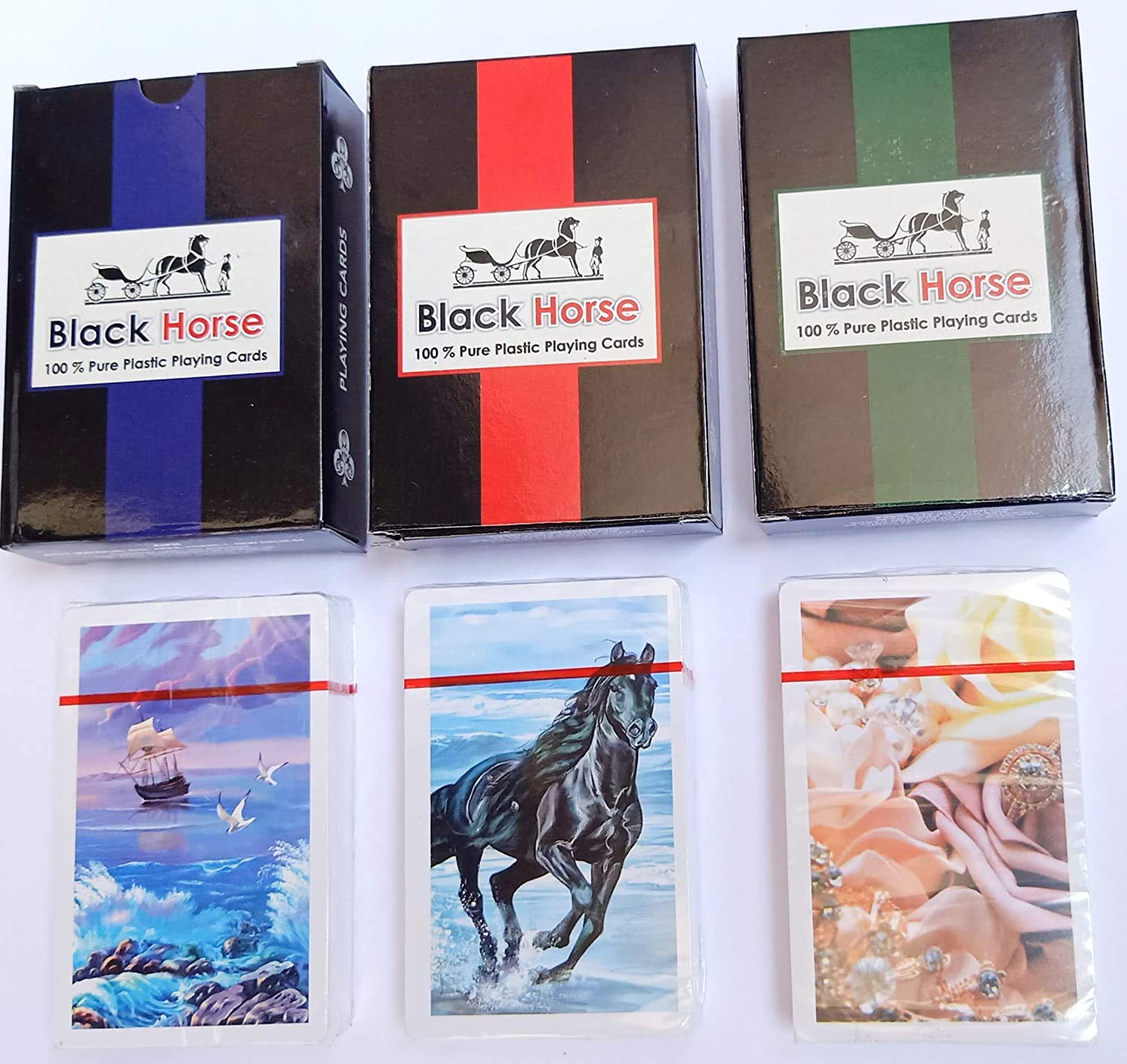 Swash Black Horse Plastic Playing Cards Pack Of 2 | For Adult - Playing ...