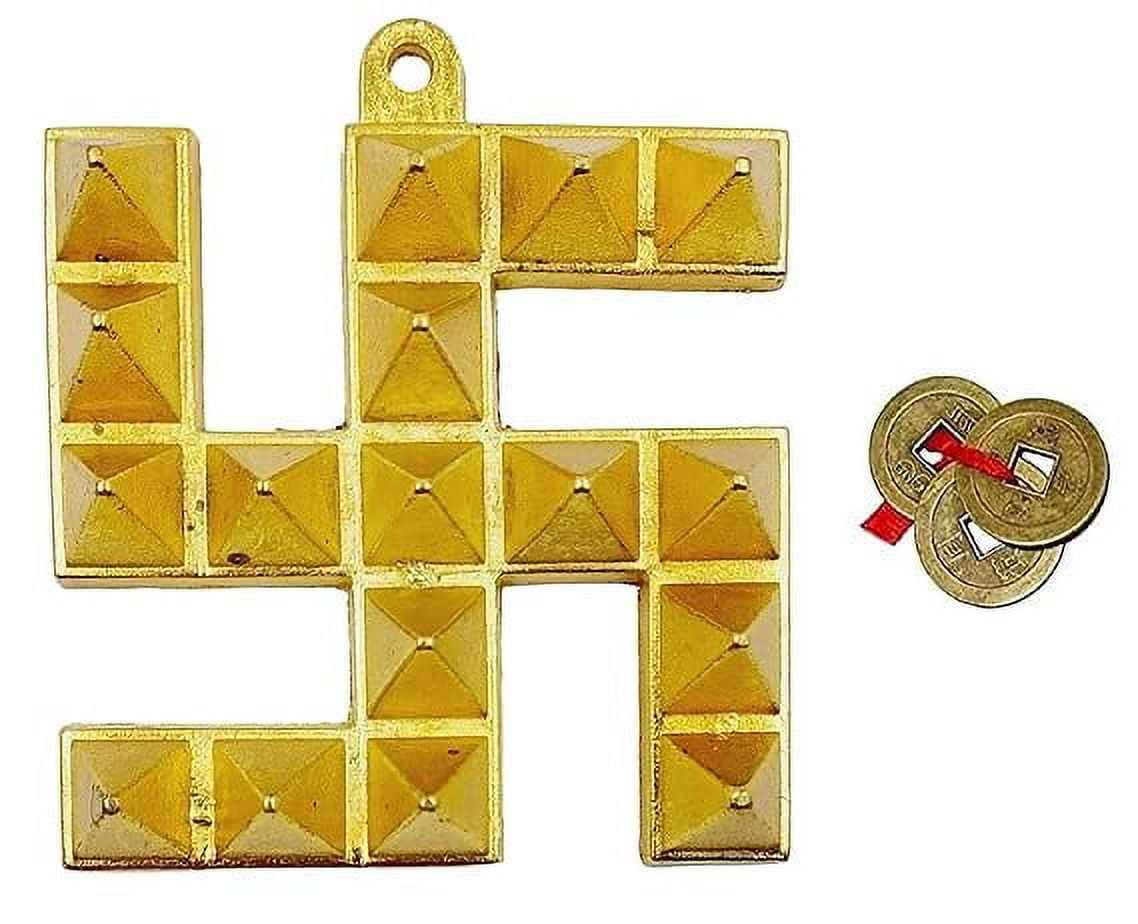 Swastik Pyramid Vastu Yantra for Home Entrance Door Hanging Positive ...