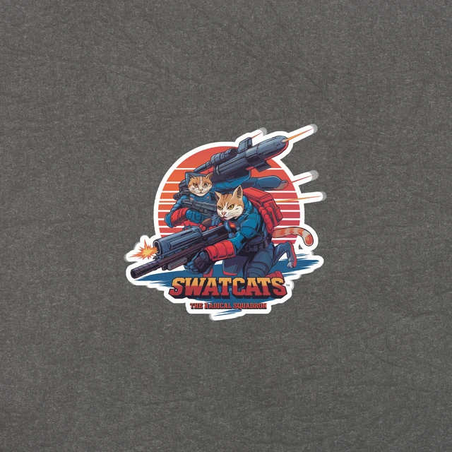 Swatcats The Radical Squadron Retro 80S Action Cartoon Stickerphone ...