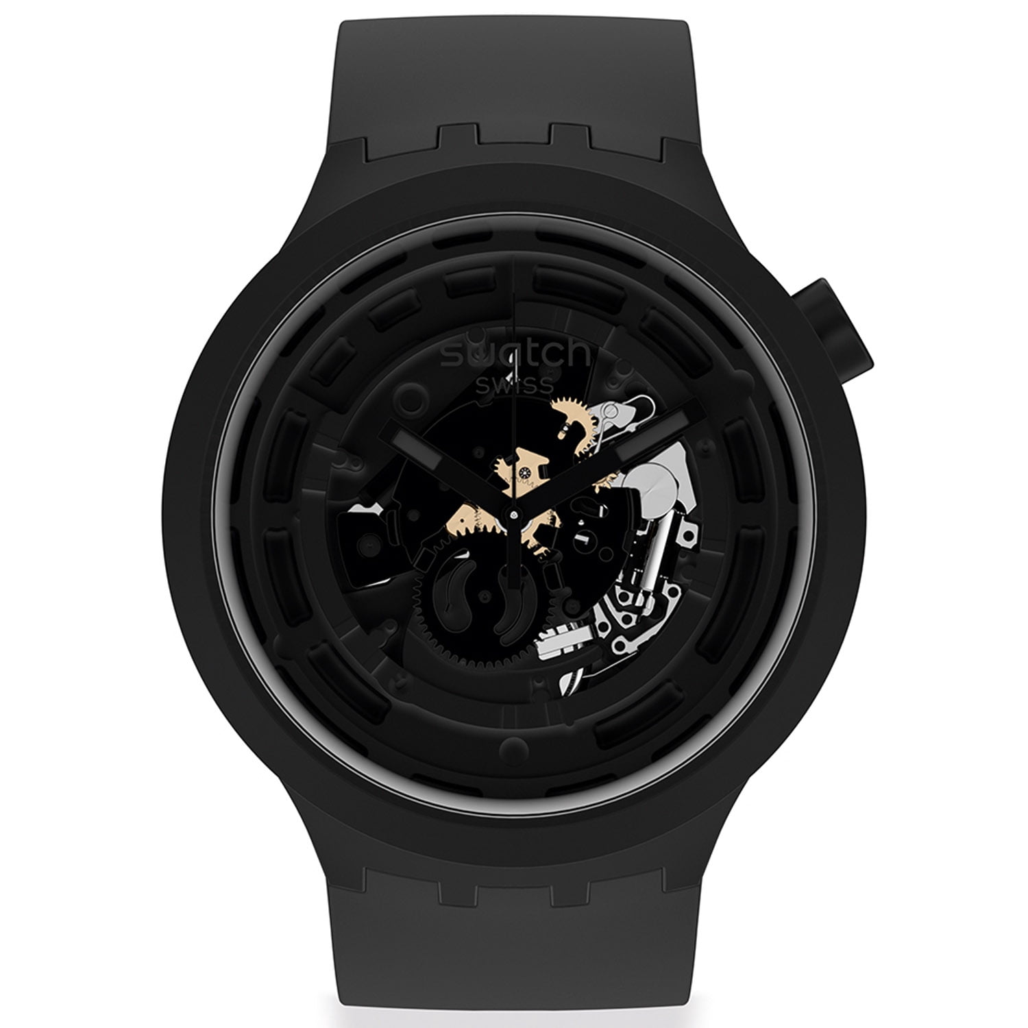 Swatch Men's C-Black Black Dial Watch - SB03B100 - Walmart.com