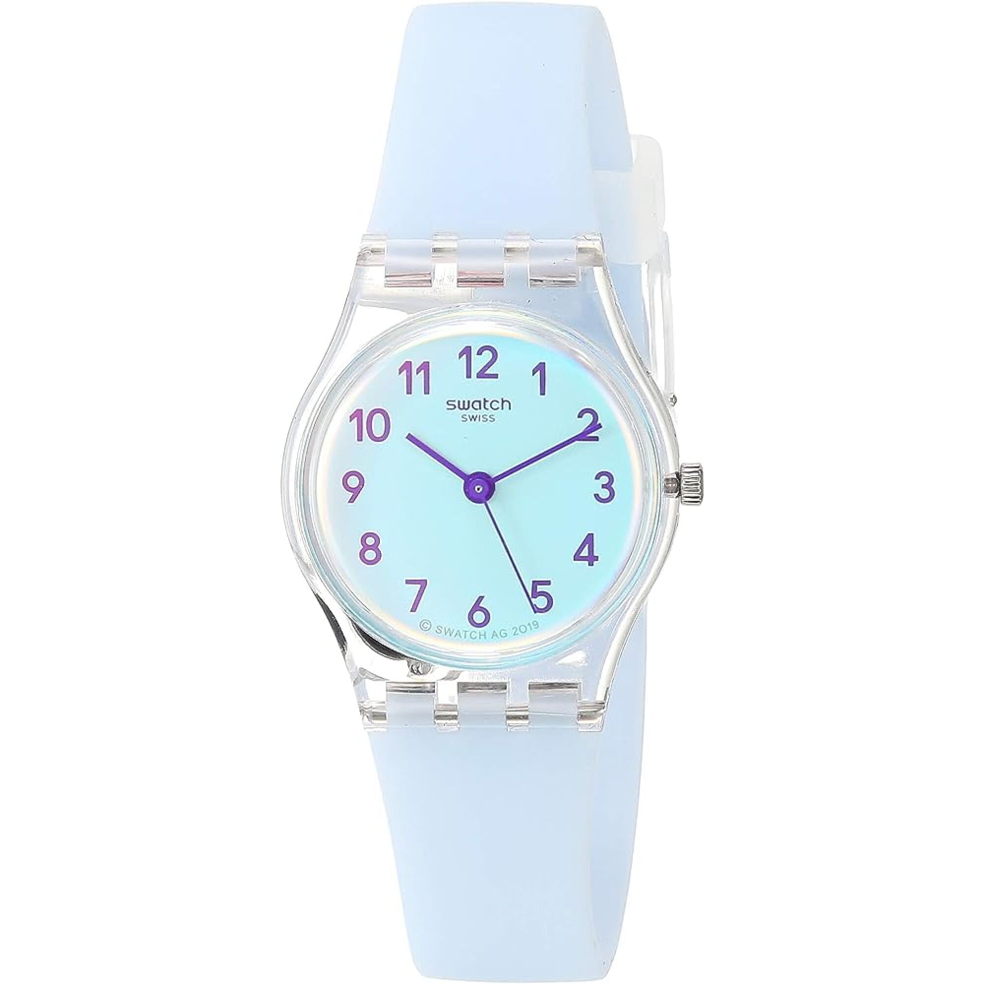 Swatch LK396 Women's Essentials Casual Blue Wrist Watch with Silicone ...