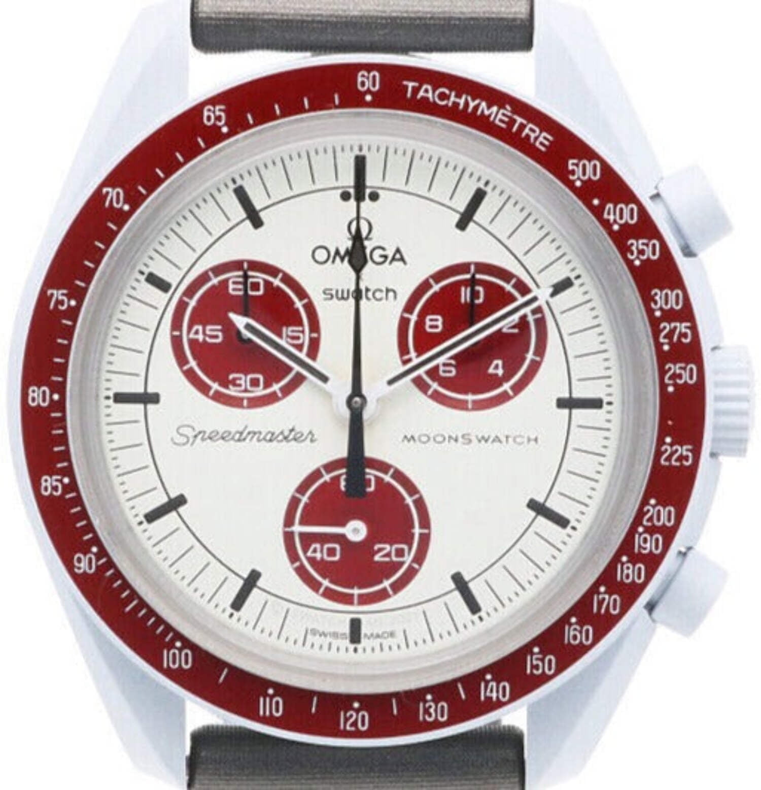 Swatch Moonwatch "Mission to Pluto" Swatch x Omega White 42mm S033M101 ...