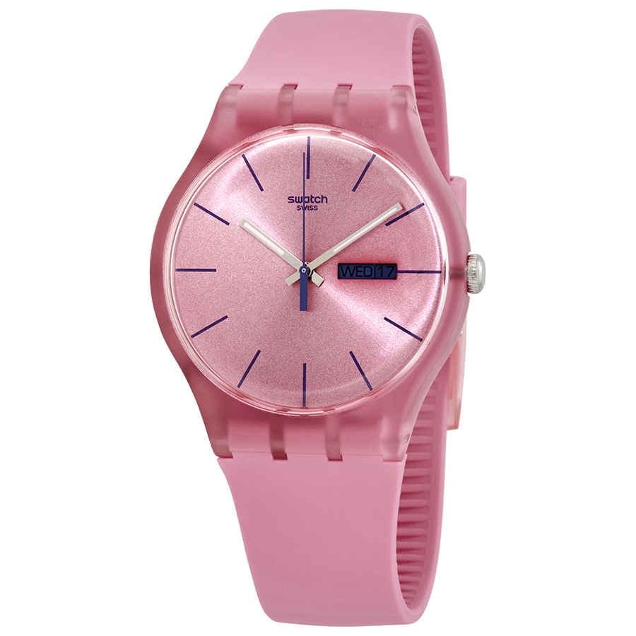 Swatch Pink Rebel Quartz Pink Dial Ladies Watch SUOP700 - Walmart.com