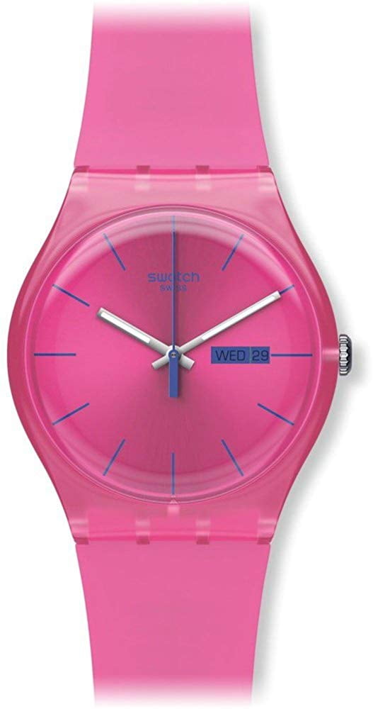 Swatch Pink Rebel Quartz Pink Dial Ladies Watch SUOP700 - Walmart.com