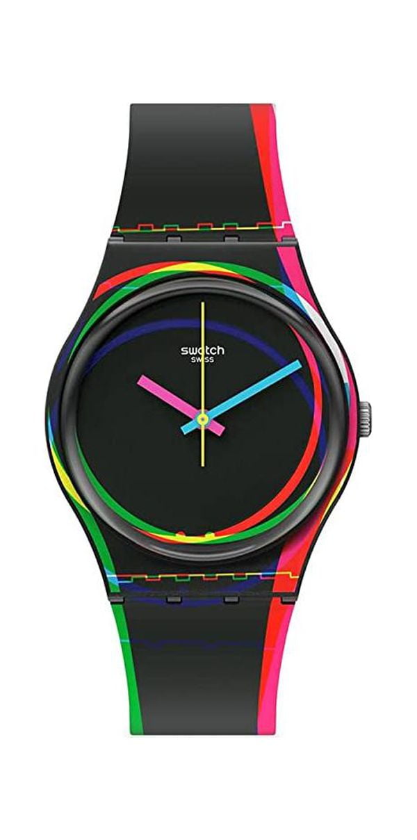 Swatch RED SHORE Wrist Quartz Unisex Watch GB333, 34mm Plastic Case ...