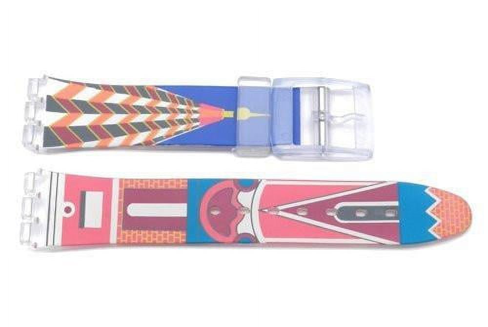 Swatch Replacement 17mm Plastic Watch Band Building Design - Walmart.com