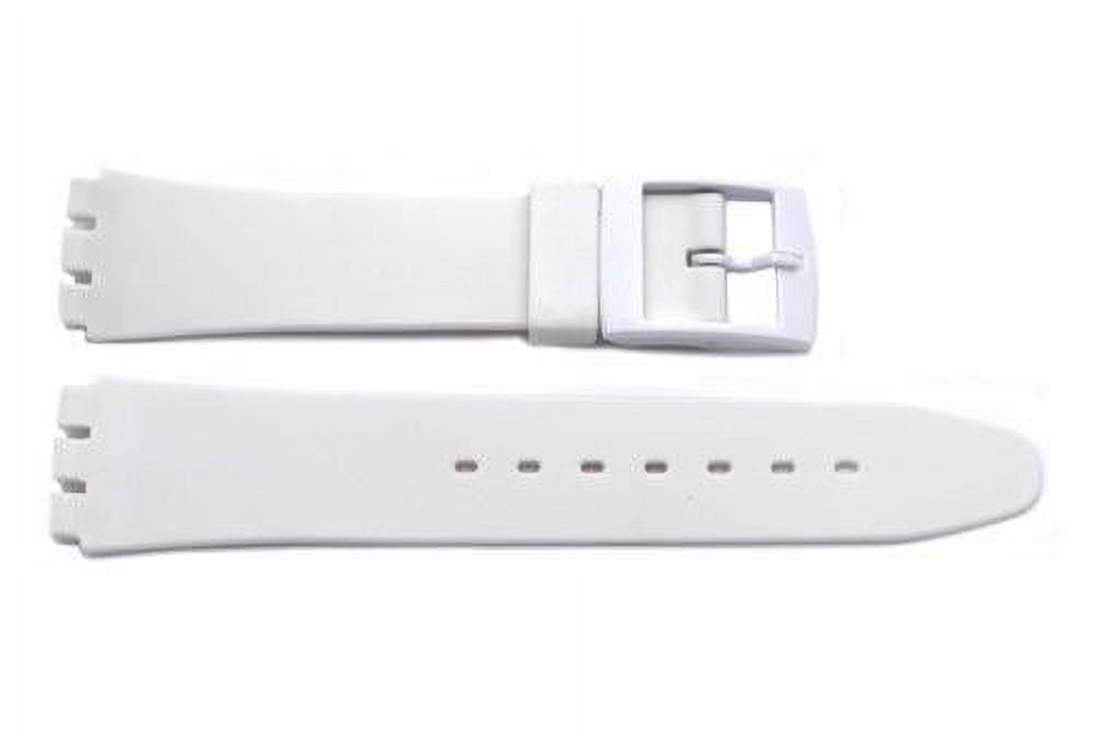 Swatch Replacement 17mm White Plastic Watch Band fits original gents ...