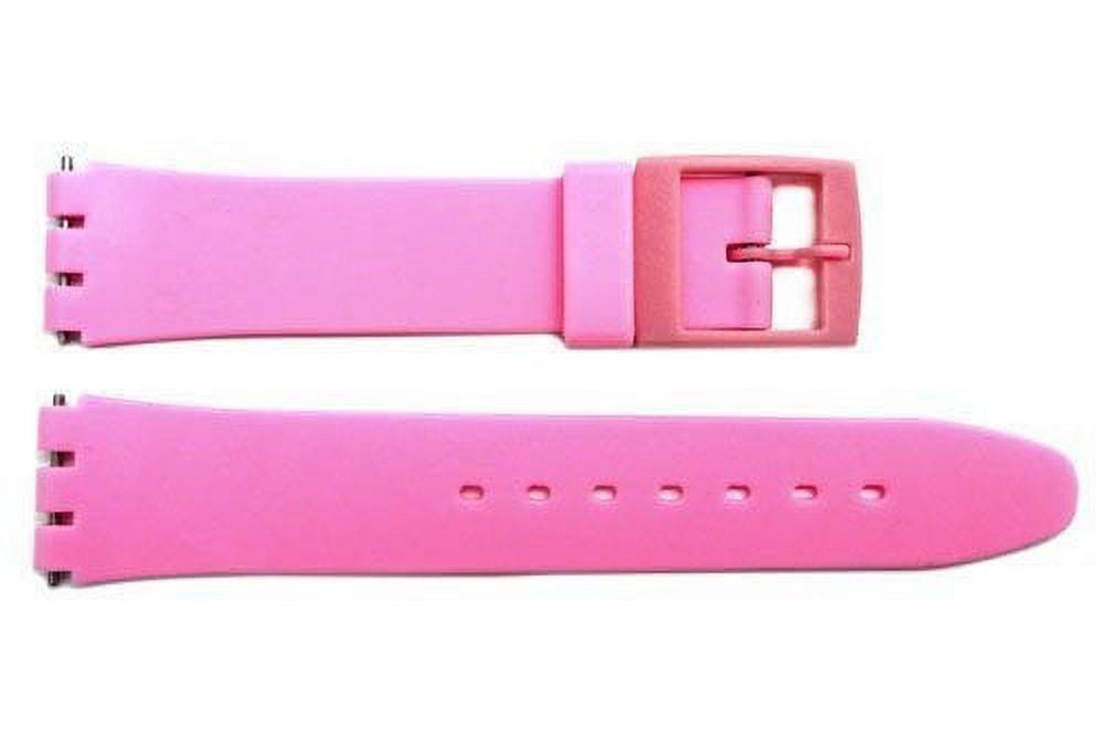 Swatch Replacement Pink 17mm Plastic Watch Band Fits Original Gents and ...