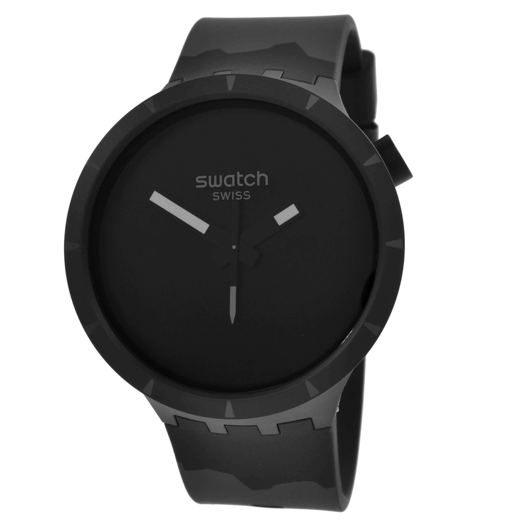 Swatch SB03B110 Unisex Colours Of Nature Black Dial Strap Watch ...