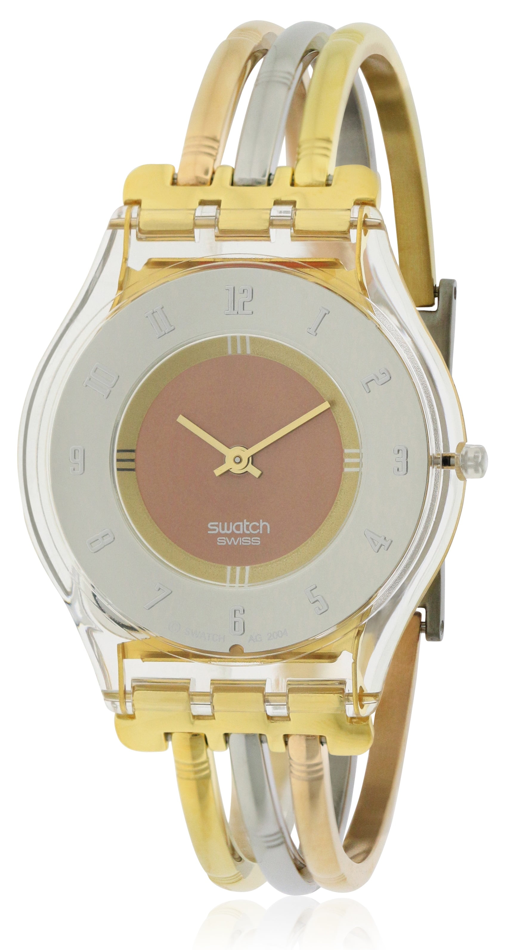 Swatch SFK240A Women's Tri-Gold Stainless Bangle Bracelet Multicolor ...