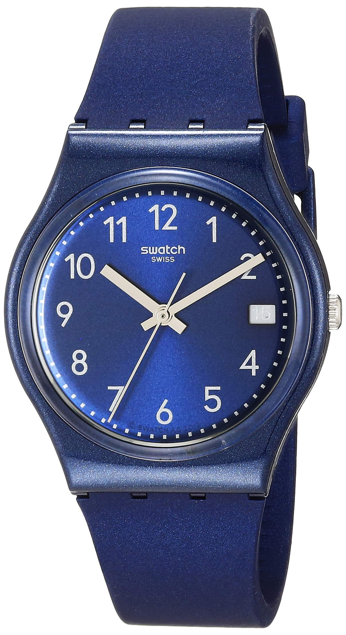 Swatch SILVER IN BLUE Ladies Watch GN416 - Walmart.com