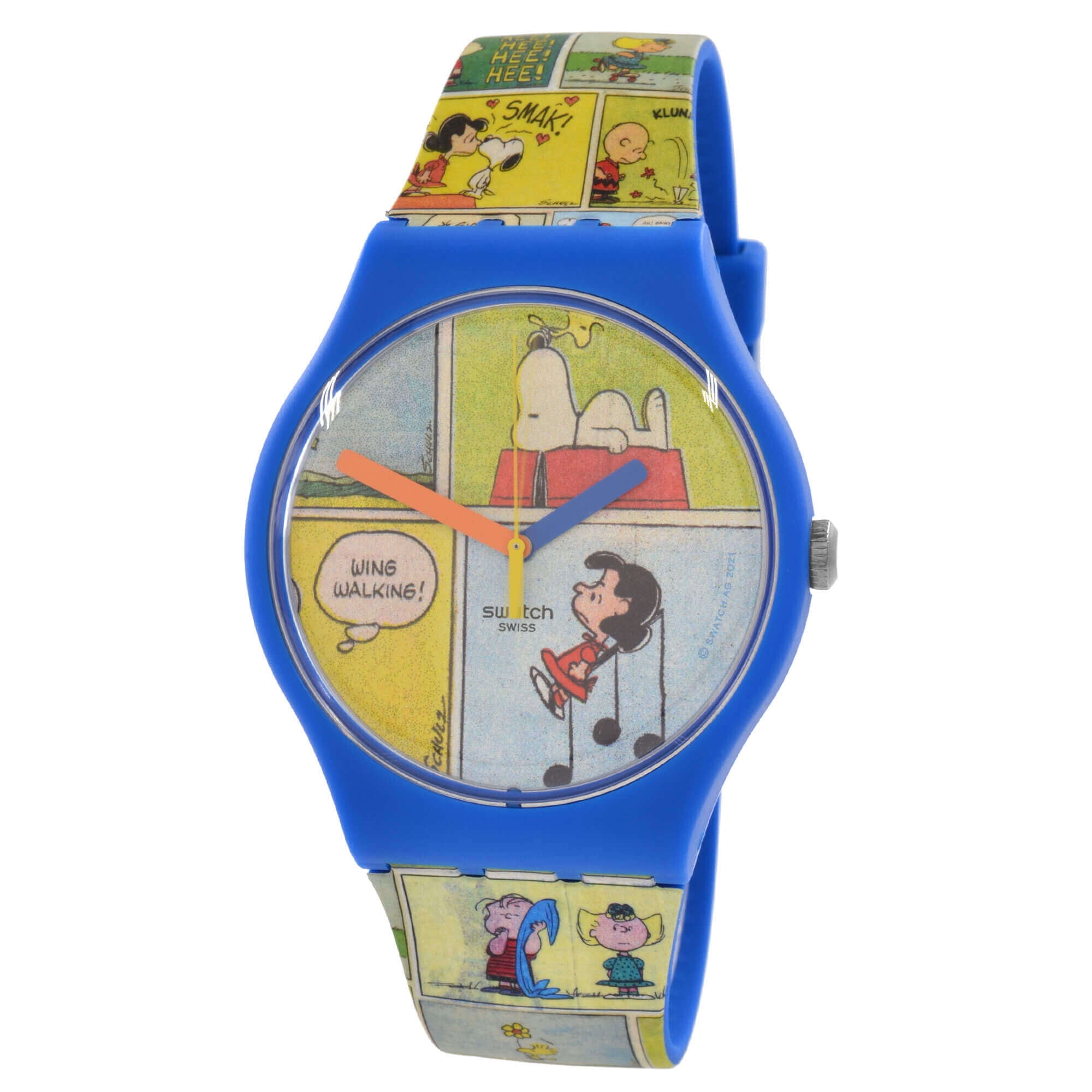 Swatch SO29Z108 Unisex Peanuts Smak! Strap Swiss Quartz Watch - Walmart.com