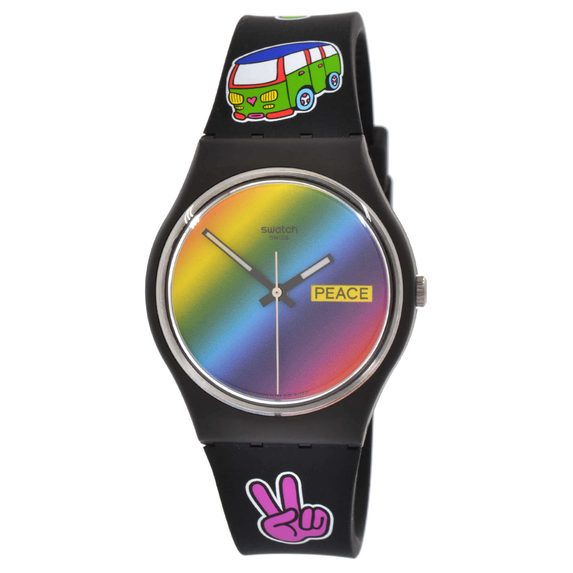 Swatch SO31B101 Unisex Bioceramic Flower Power Swiss Quartz Watch ...