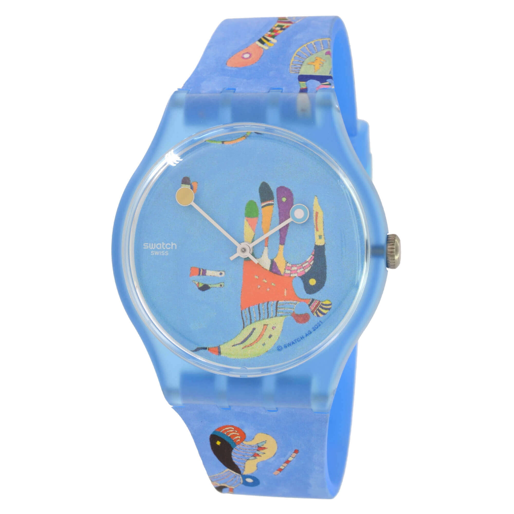 Swatch SUOZ342 Unisex Centre Pompidou Blue Sky Quartz Strap Watch ...