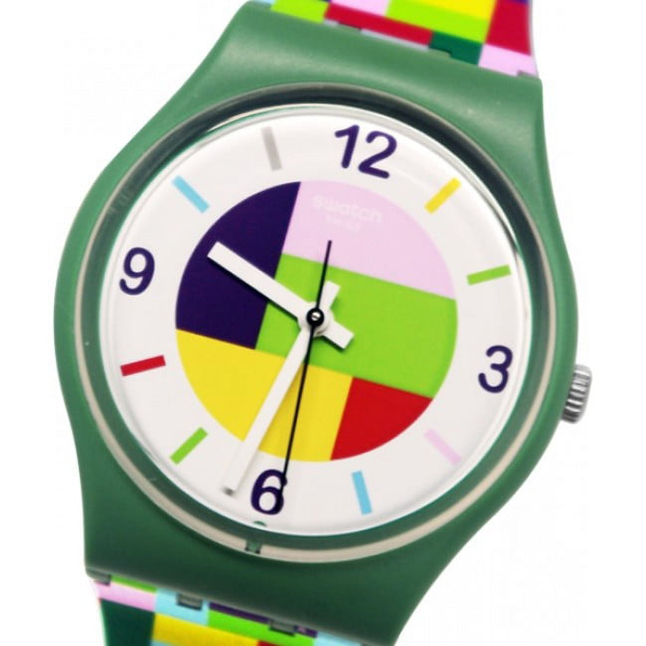 Swatch Tet-Wrist GG224 Green Silicone Swiss Quartz Fashion Watch ...