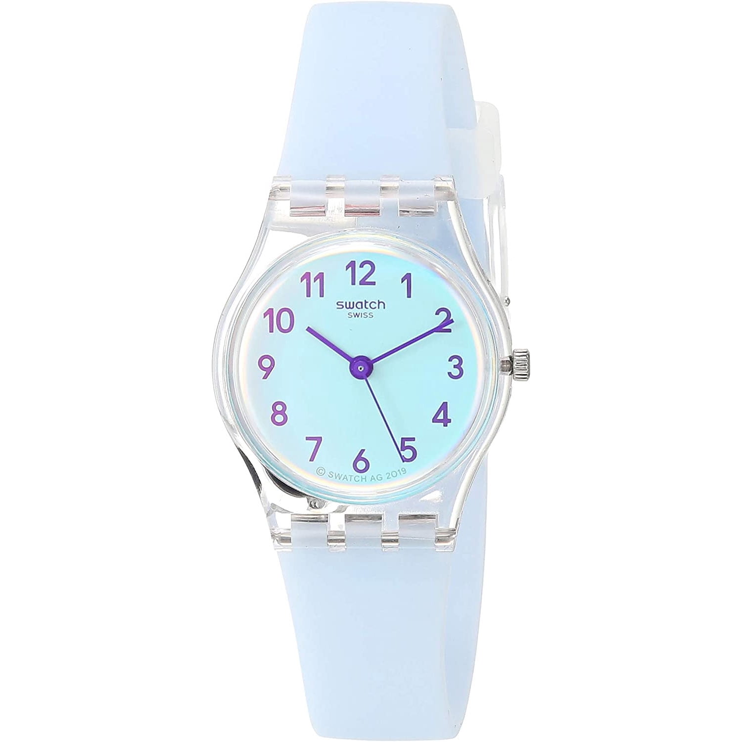Swatch Originals Silicone Ladies Wristwatch, Blue Dial, Quartz Movement ...