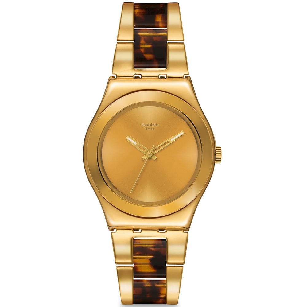 Swatch Women's Gold tone Dial Watch - YLG127G - Walmart.com
