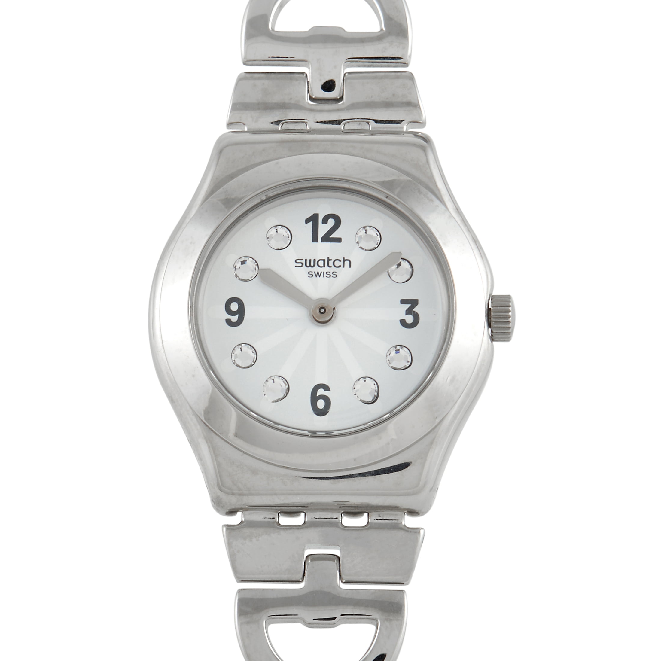 Swatch YSS323G Women's Irony Netural Silver Steel Bracelet Watch ...