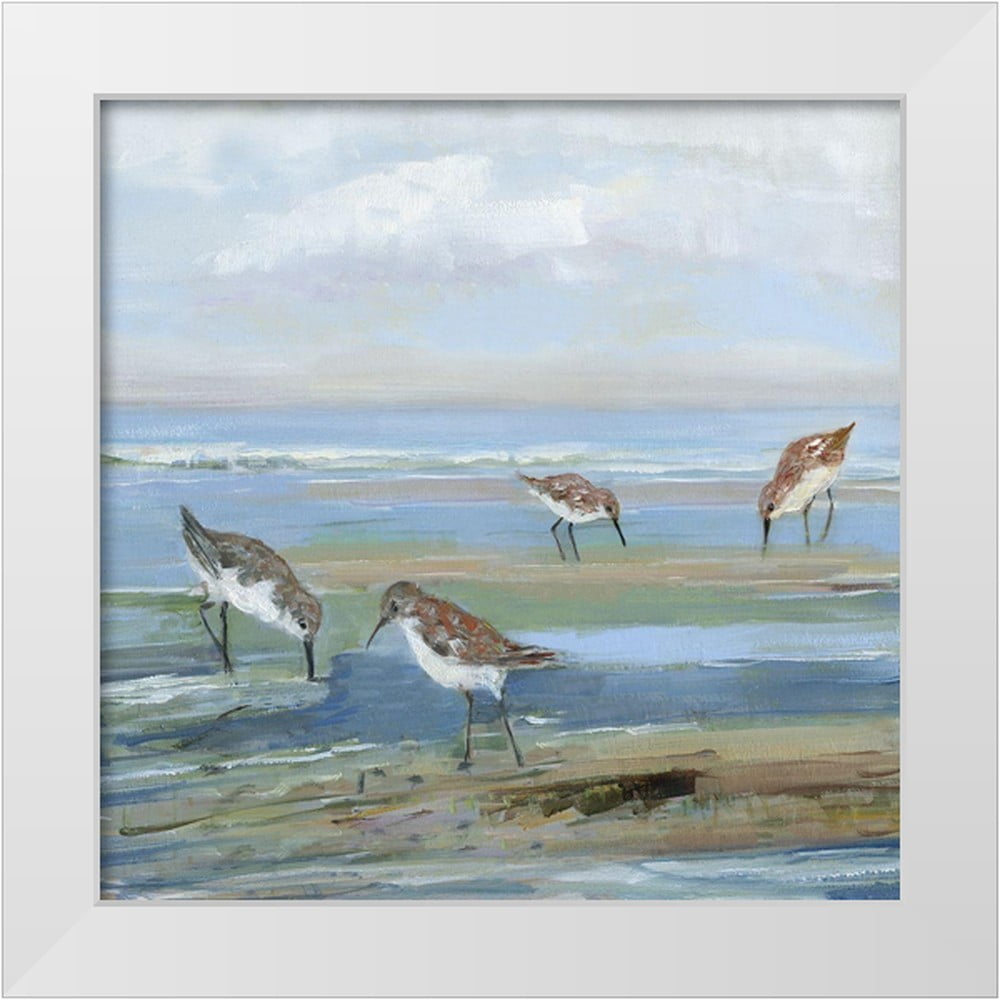 Swatland, Sally 12x12 White Modern Wood Framed Museum Art Print Titled - Seabird Beach III ...
