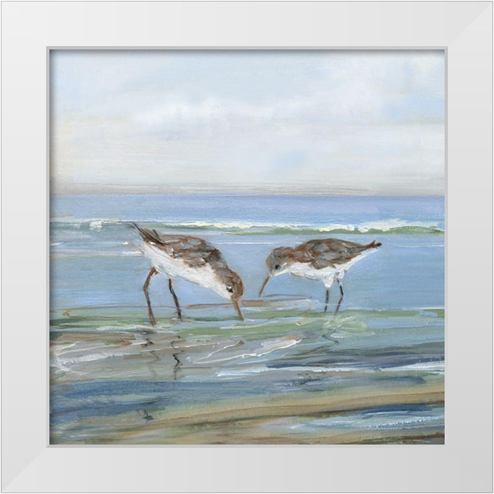 Swatland, Sally 26x26 White Modern Wood Framed Museum Art Print Titled - Seabird Beach II ...