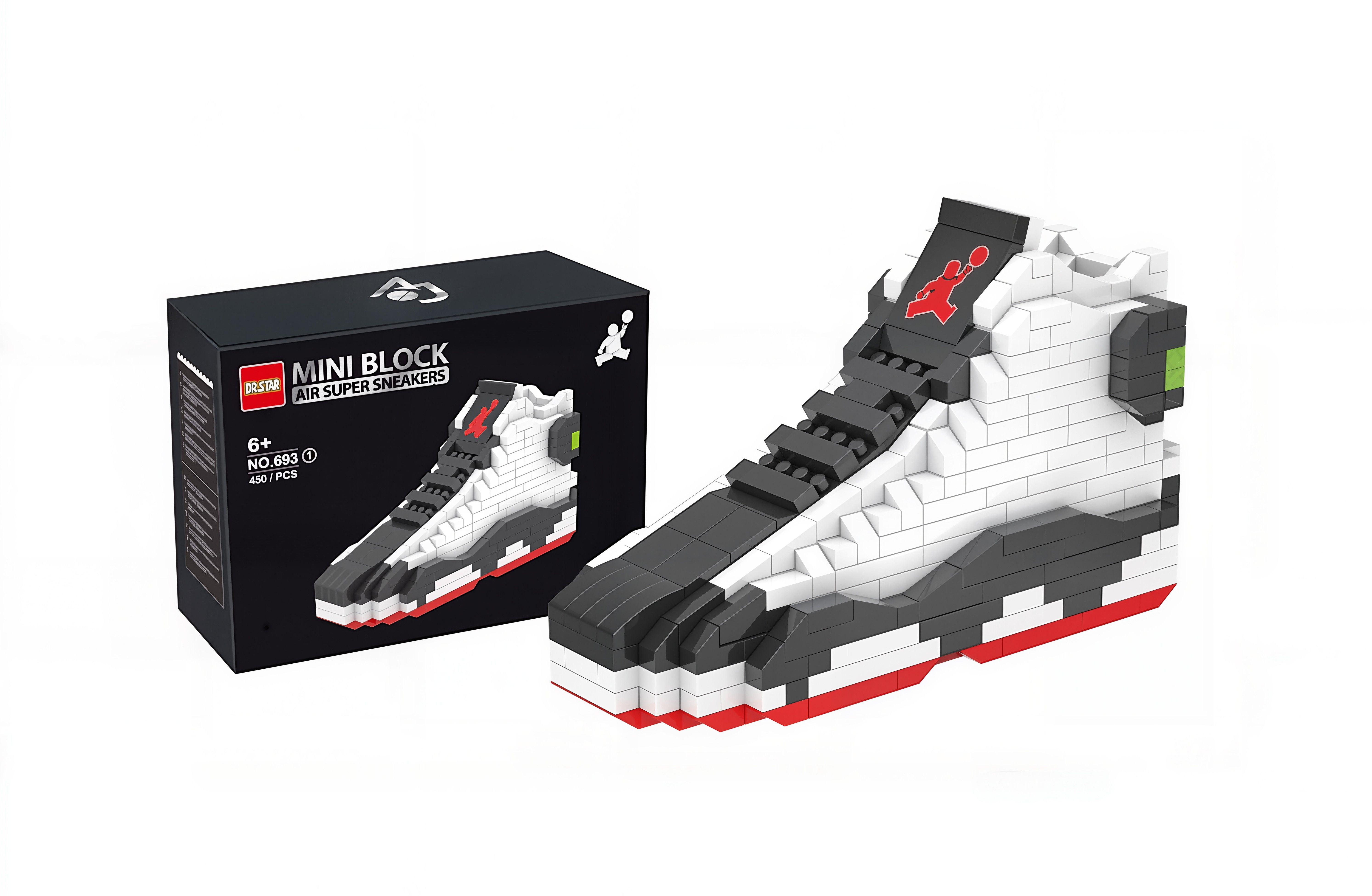 Swatow PR Sneaker Block set 459 pieces, Pencil Box, Perfect for Little Builders, ages 3 and up ...