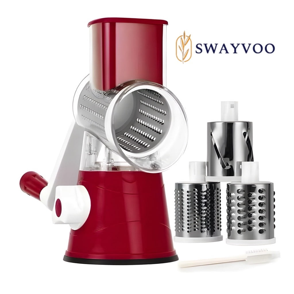 Swayvoo Rotary Cheese Grater Mandoline Cheese Shredder Vegetable ...