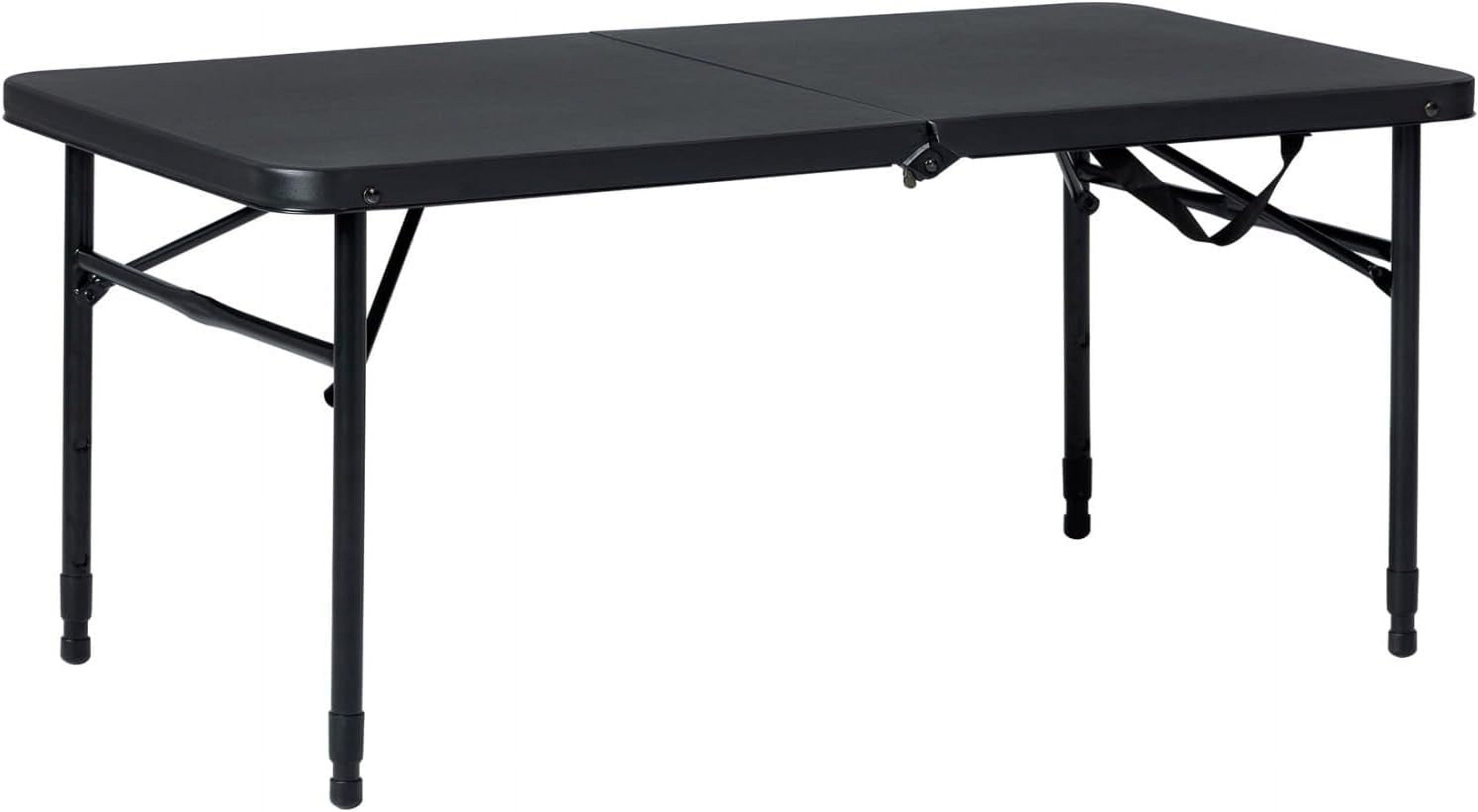 SweaTz Rich Black ，40" L x 20" W Plastic Adjustable Height Fold-in-Half ...