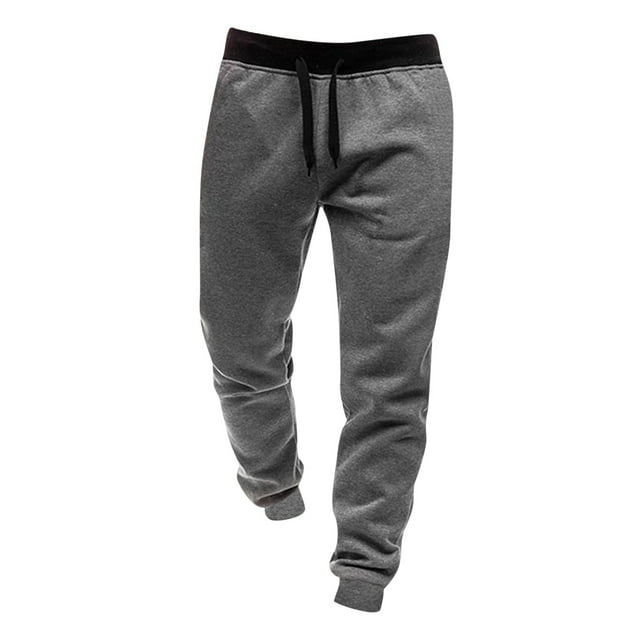 Sweat Pants For Men Mens Casual Hip Hop Pants Solid Color Track Cuff