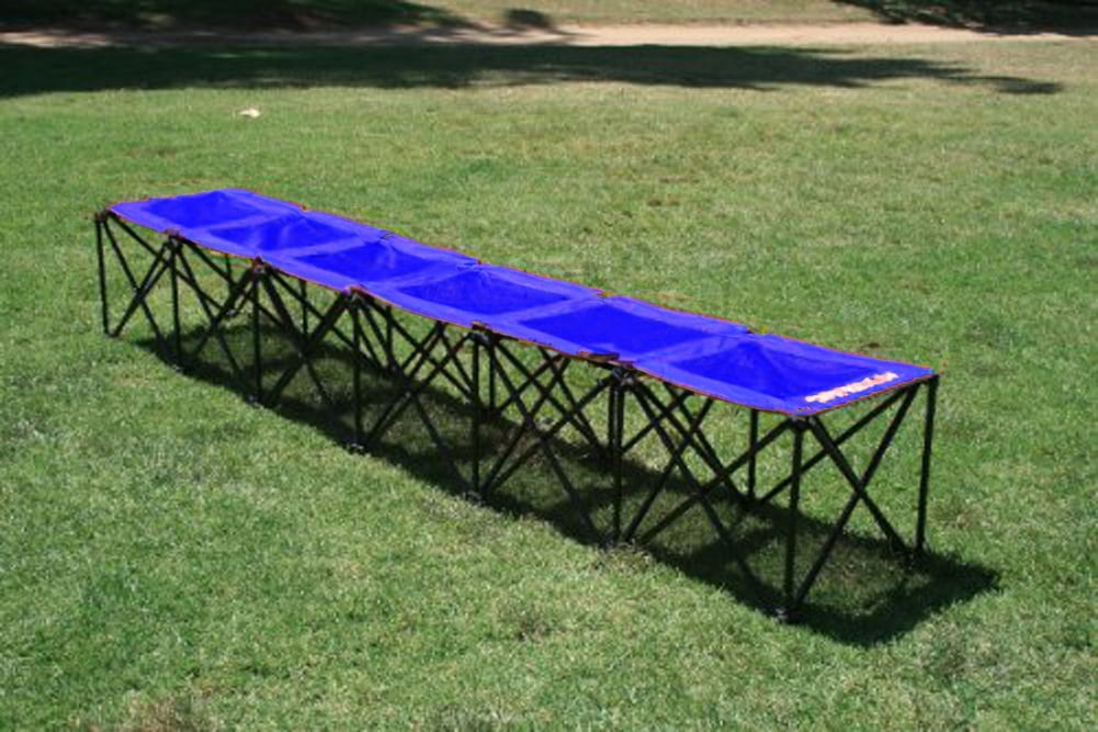 Sweat Pro Bench - 6 Seat Folding Sports Team Bench - Blue - Walmart.com