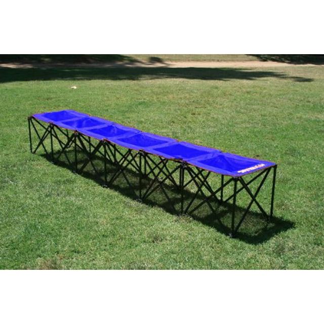 Sweat Pro Bench - 6 Seat Folding Sports Team Bench - Blue - Walmart.com