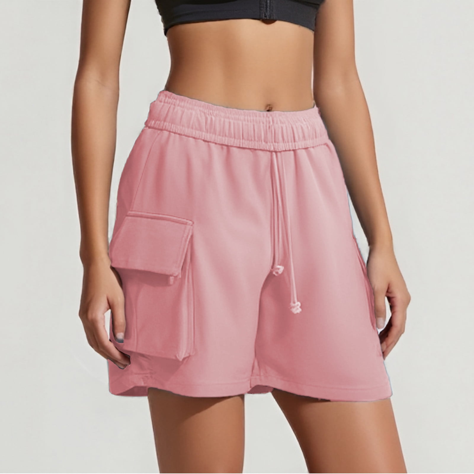 Sweat Shorts For Women Casual Summer Drawstring Cargo Short Athletic ...