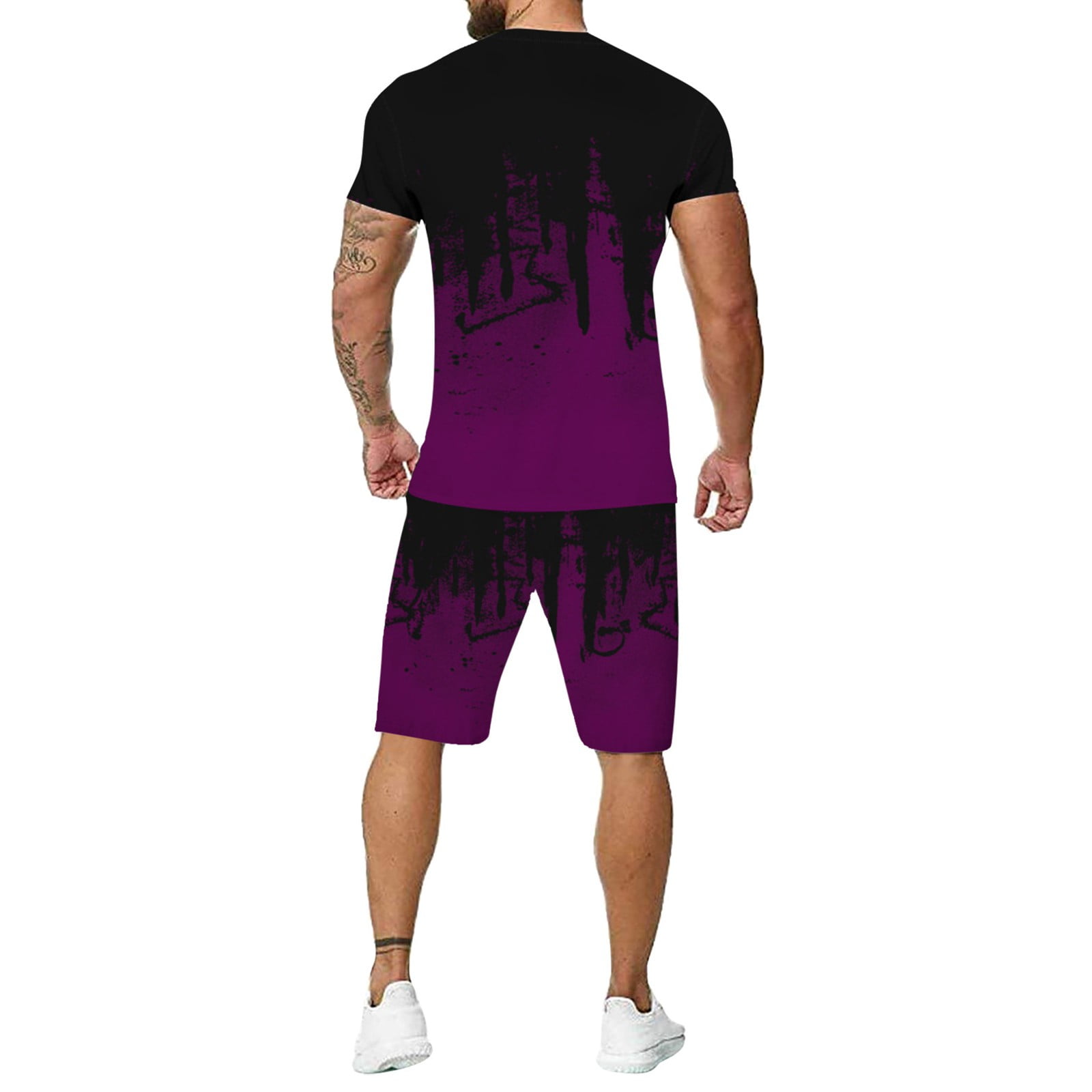 Sweat Suits For Men Set 2 Piece Long Sleeve Letter Printing Sweatsuits Hoodie And Pants Mens