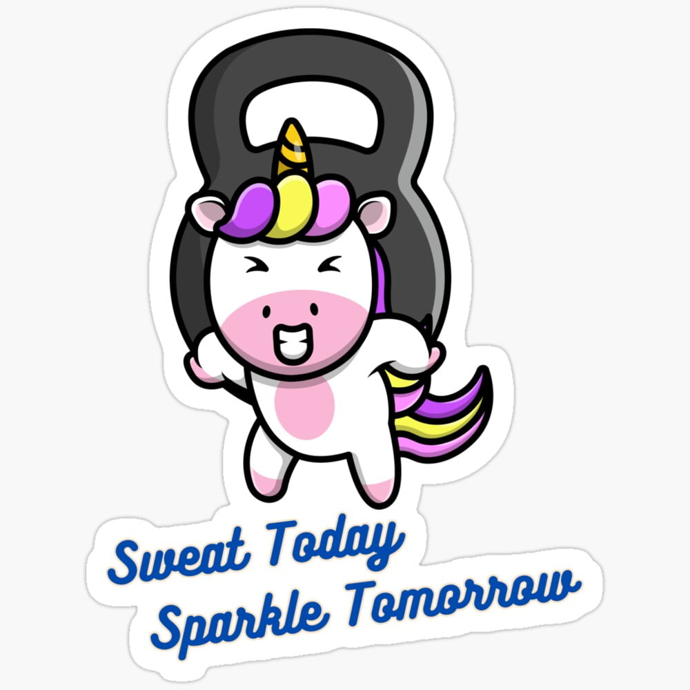 Sweat Today Sparkle Tomorrow Sticker Phone Decal Water Bottle Stickers ...