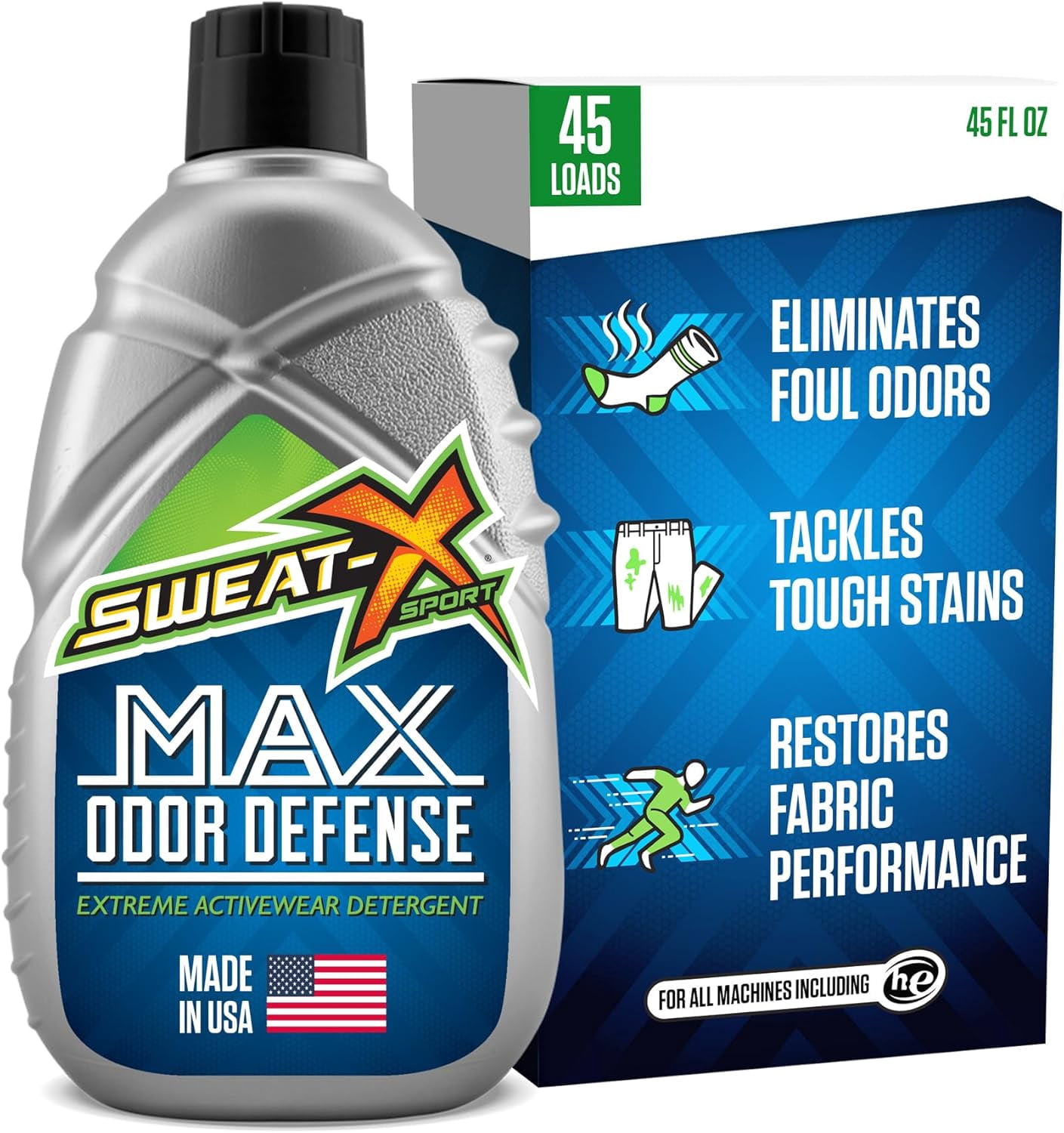 Sweat X Max Odor Defense Laundry Detergent – Remove the Worst Odors ...